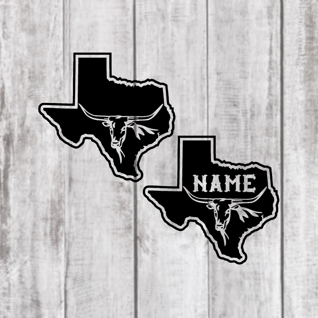 Custom State of Texas Longhorn Bull Decal/sticker (ANY Size!) - Etsy
