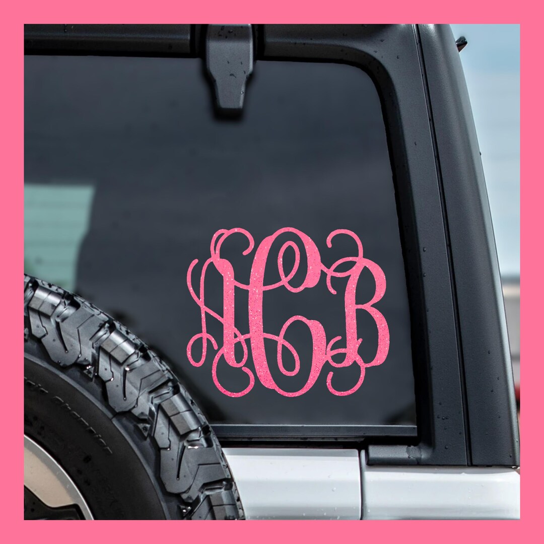 Monogram Decal/sticker (ANY Size!) | Monogram Car Sticker | Monogram ...