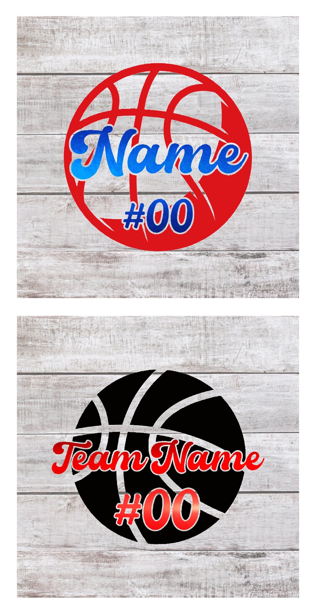 Custom Basketball Decal/sticker - Name or Team Name (ANY Size!) - Etsy