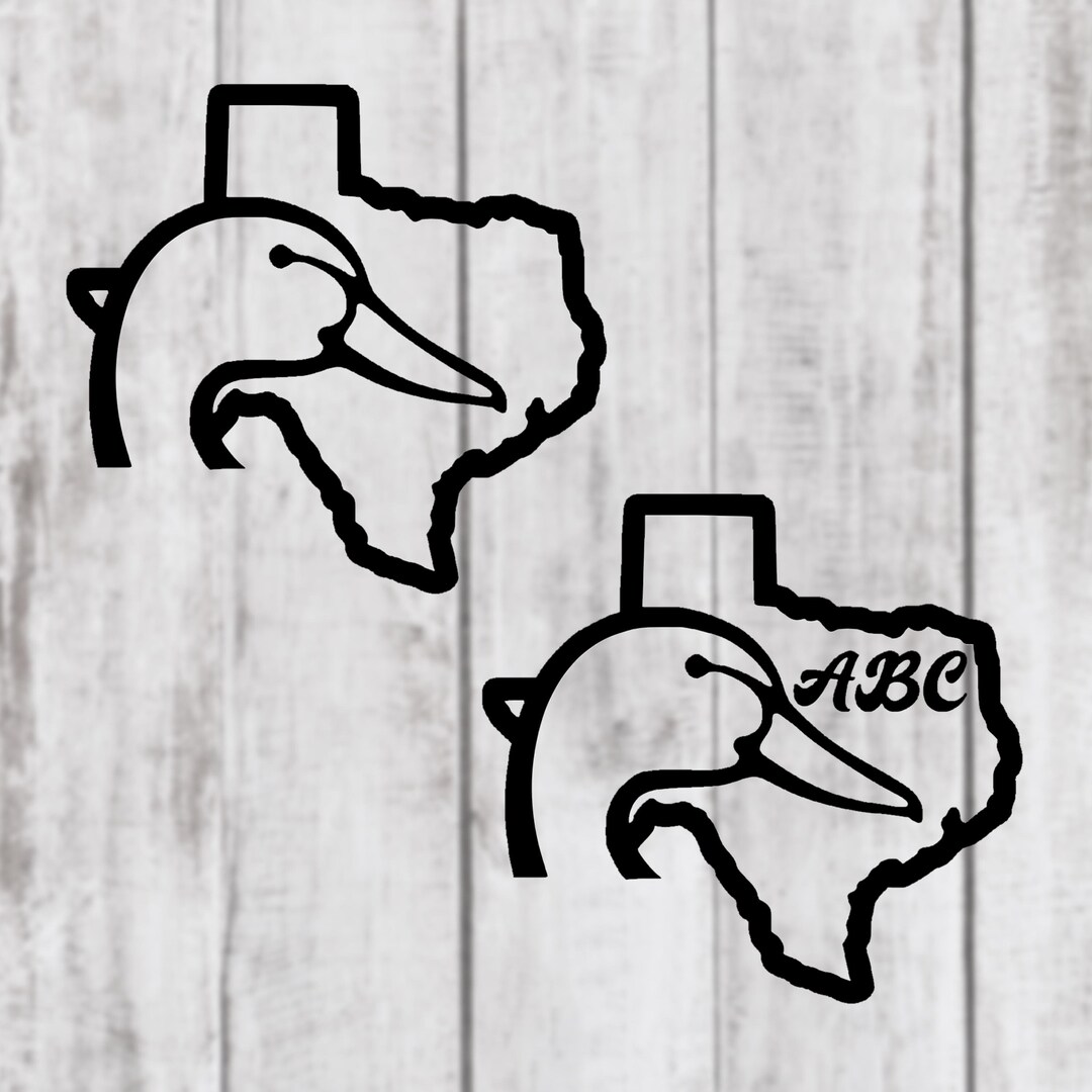 State of Texas Mallard Duck Decal/sticker - Customizable! (ANY Size ...
