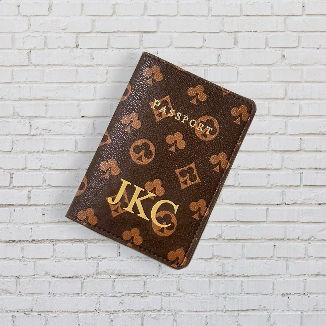 Monogram Graphic Passport Cover/case With Card Holders - Etsy