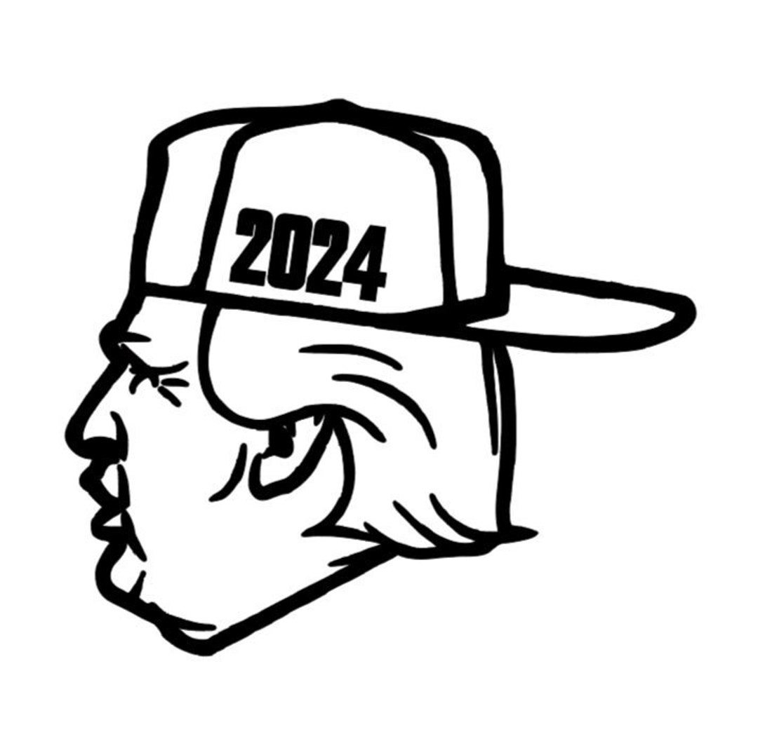 Donald Trump 2024 Backwards Flat Bill Hat Decal/sticker ANY Size - Etsy