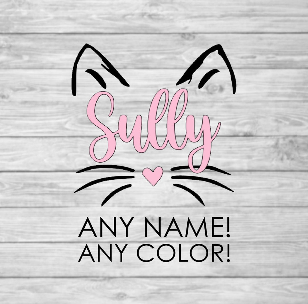 Custom Cat Ears & Whiskers Decal/sticker (ANY Size!) - Etsy