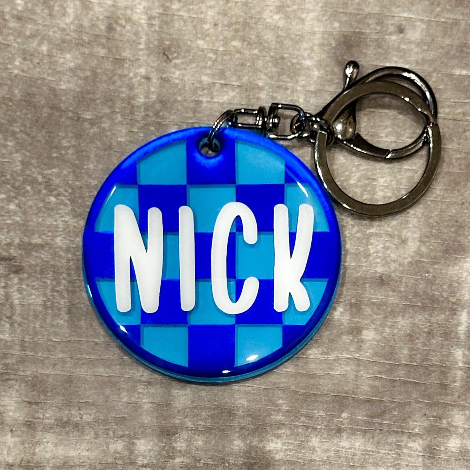 Custom Checkered Backpack Name Tag | Checkered Name Keychain | Custom ...