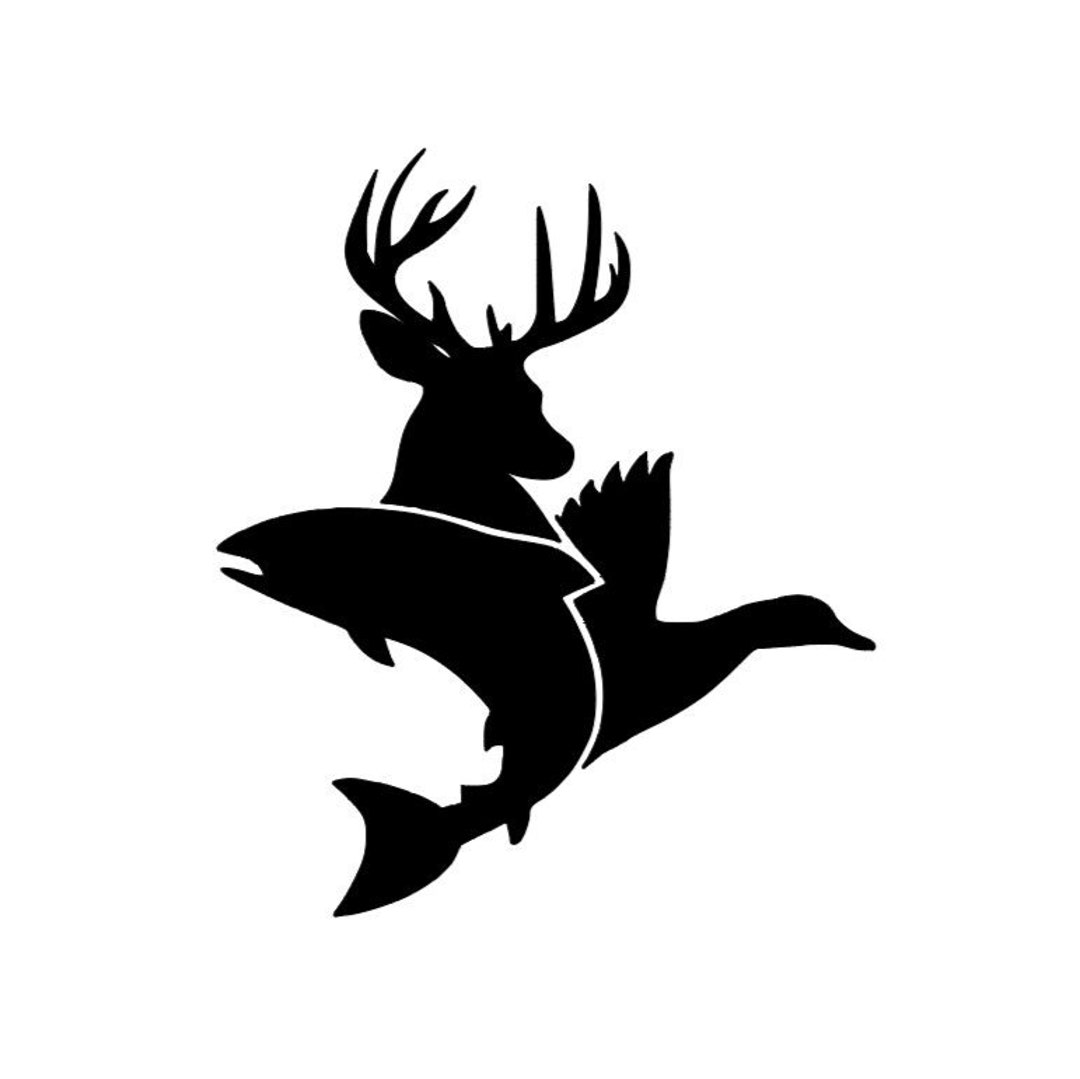 Fish, Deer, & Duck Trio Decal/sticker (ANY Size!) - Etsy