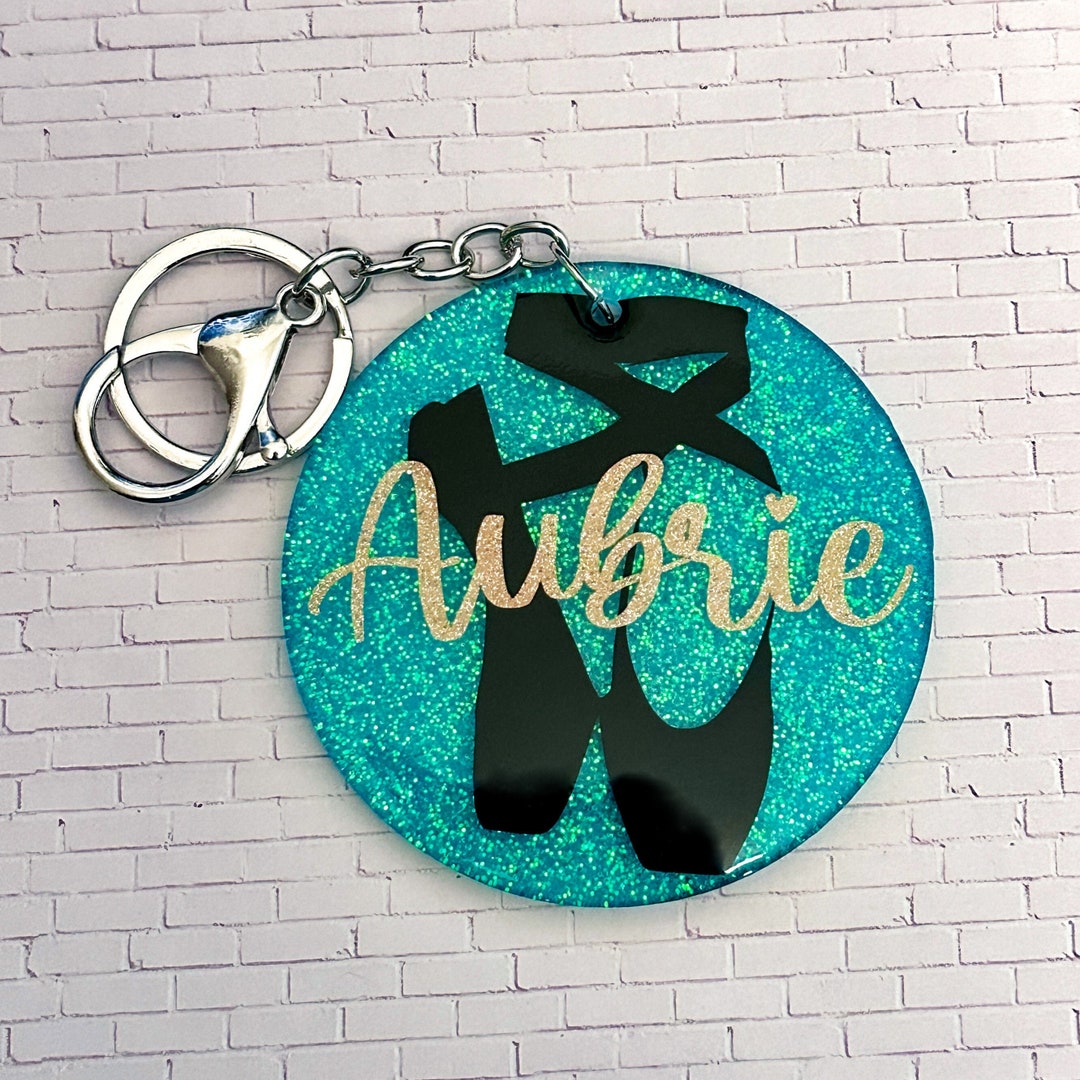 Custom Glitter Dance Keychain/bag Tag - Etsy