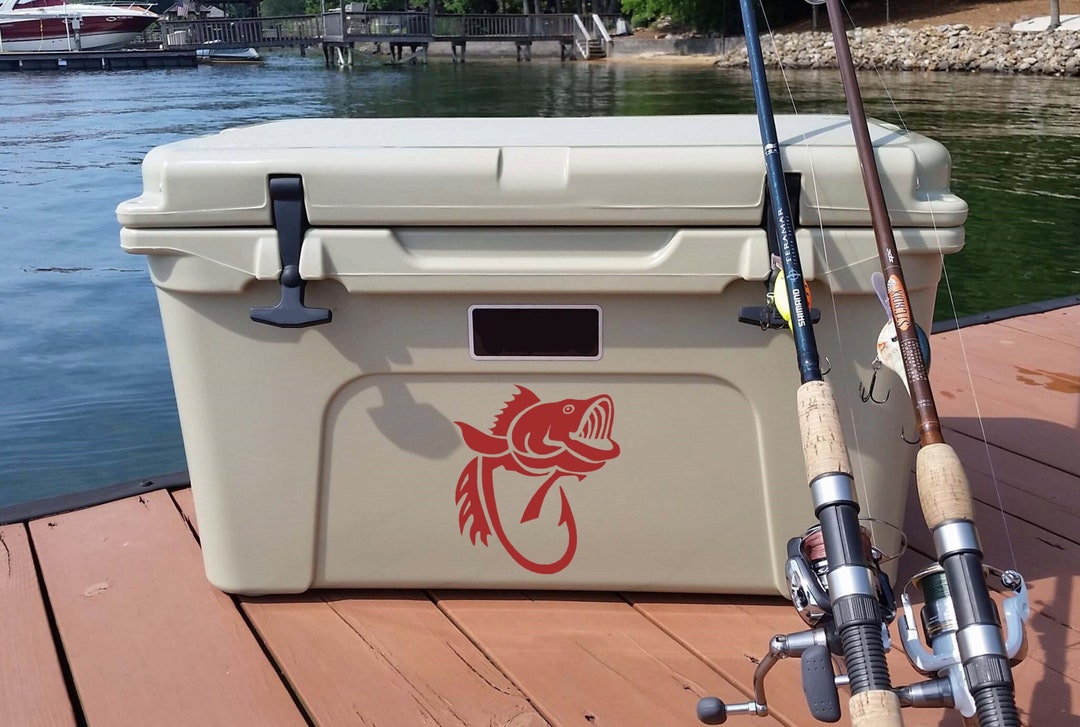 Bass Fish & Hook Decal/sticker (ANY Size!) - Etsy