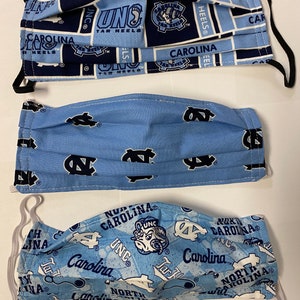 University of North Carolina Face Mask (3 Pack) - Etsy