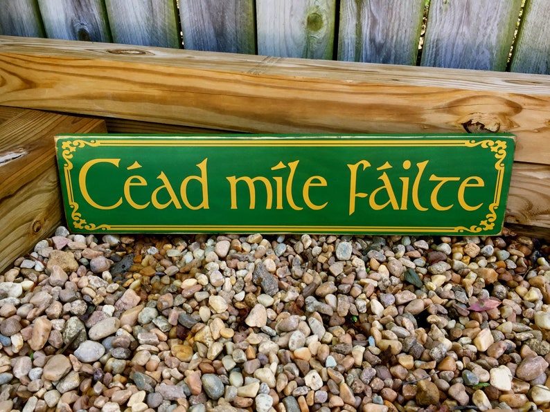 Cead Mile Failte Sign Irish Sign Irish Welcome Sign | Etsy