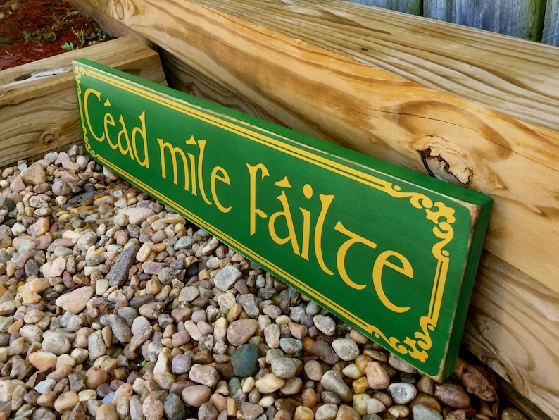 Cead Mile Failte Sign Irish Sign Irish Welcome Sign | Etsy