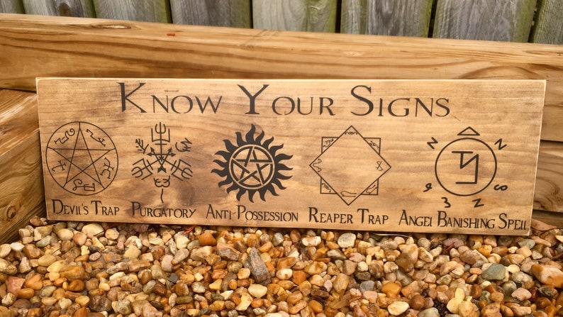 Supernatural Sign Winchester Know Your Signs Movie Quote | Etsy