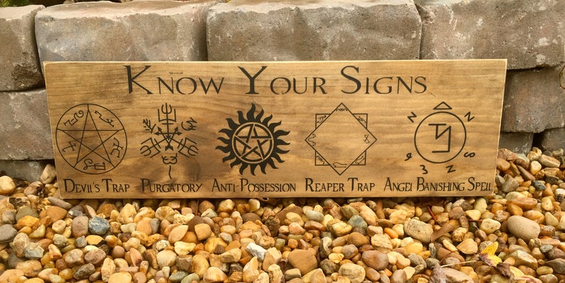 Supernatural Sign Winchester Know Your Signs Movie Quote | Etsy