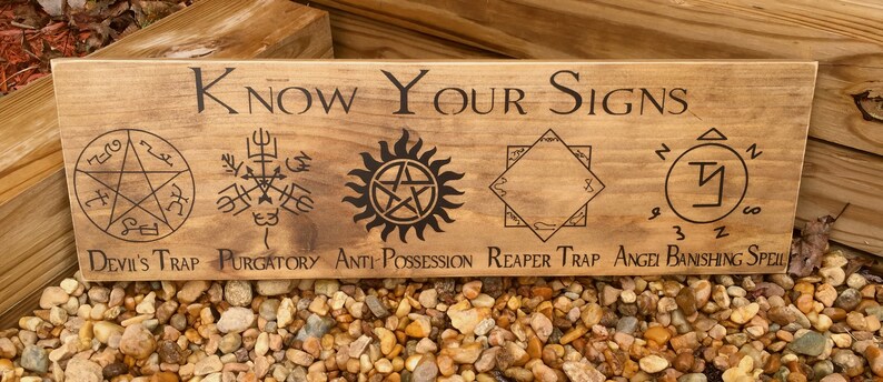 Supernatural Sign Winchester Know Your Signs Movie Quote | Etsy