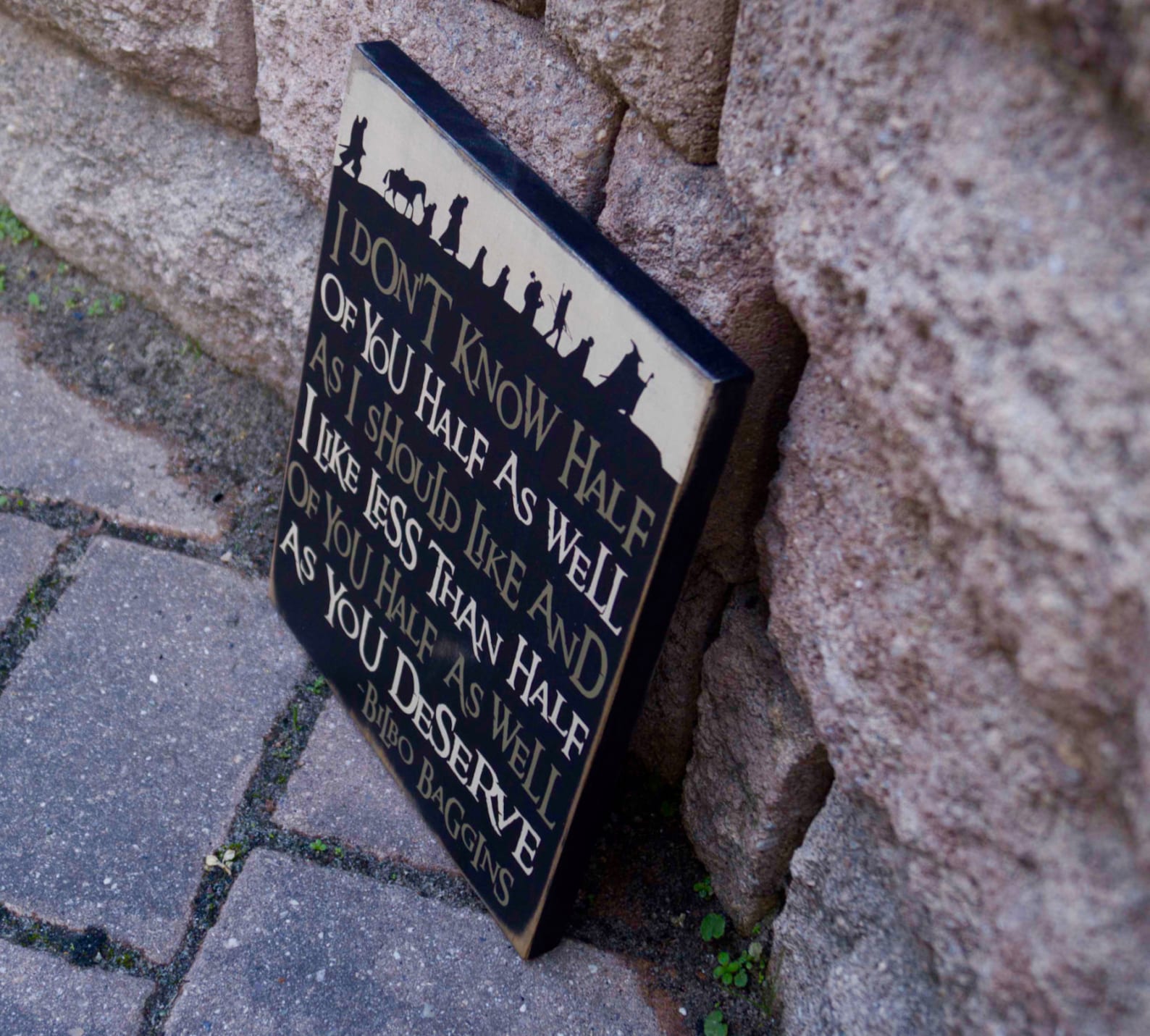 Lord of the Rings Sign Bilbo Baggins Tolkien Quote LOTR | Etsy