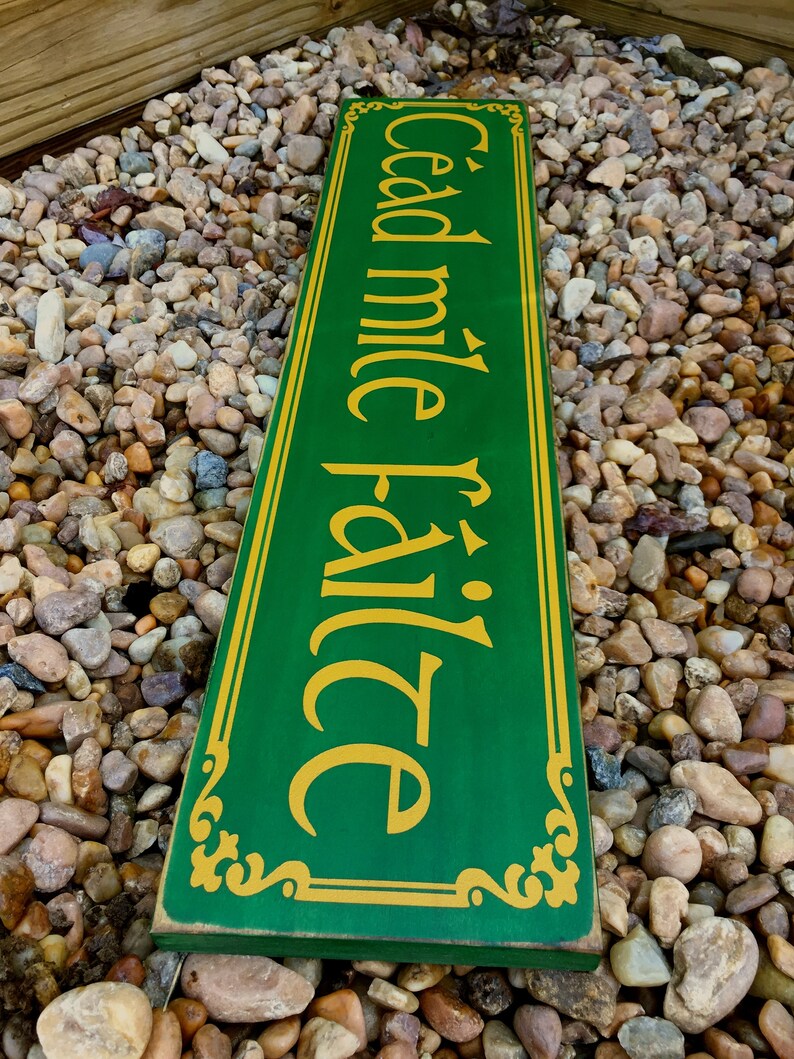 Cead Mile Failte Sign Irish Sign Irish Welcome Sign | Etsy