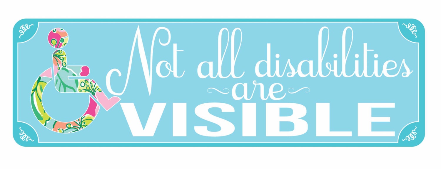 Not All Disabilities Are Visible Sticker - Etsy