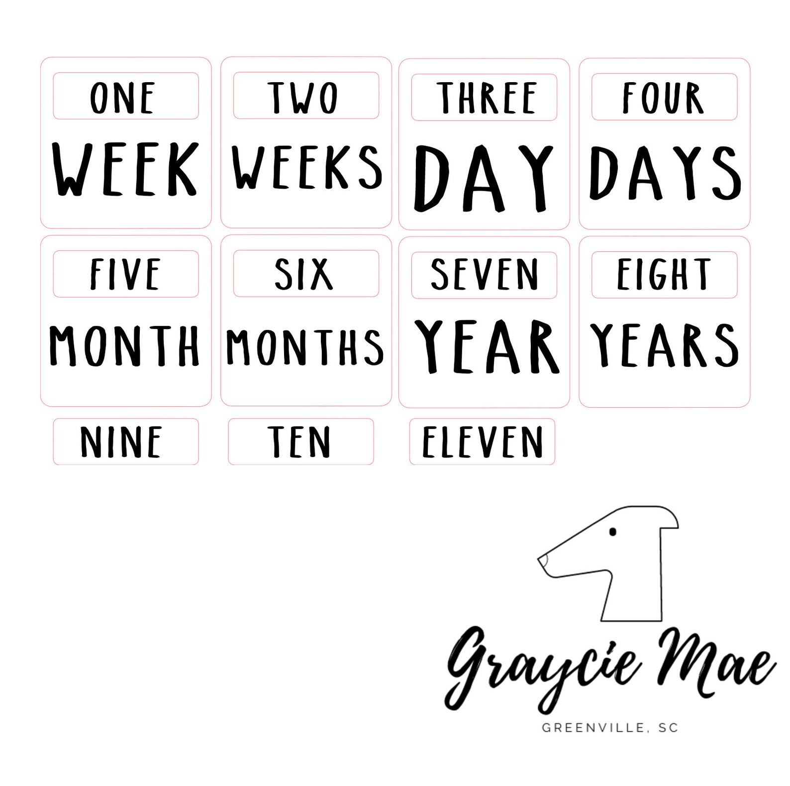 Rae Dunn Inspired Wood Baby Milestone Cards - New Baby Announcement ...
