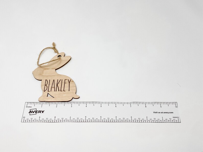 Wooden Bunny Rabbit Easter Basket Name Tags | Etsy