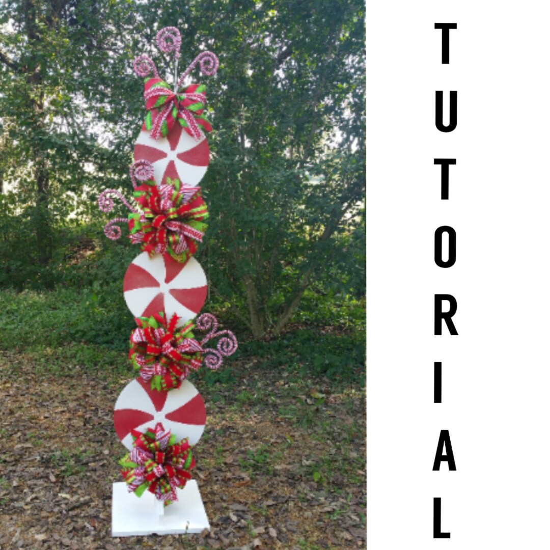 Peppermint Stand Tutorial Candy Cane Tutorial Decor Tutorial Diy