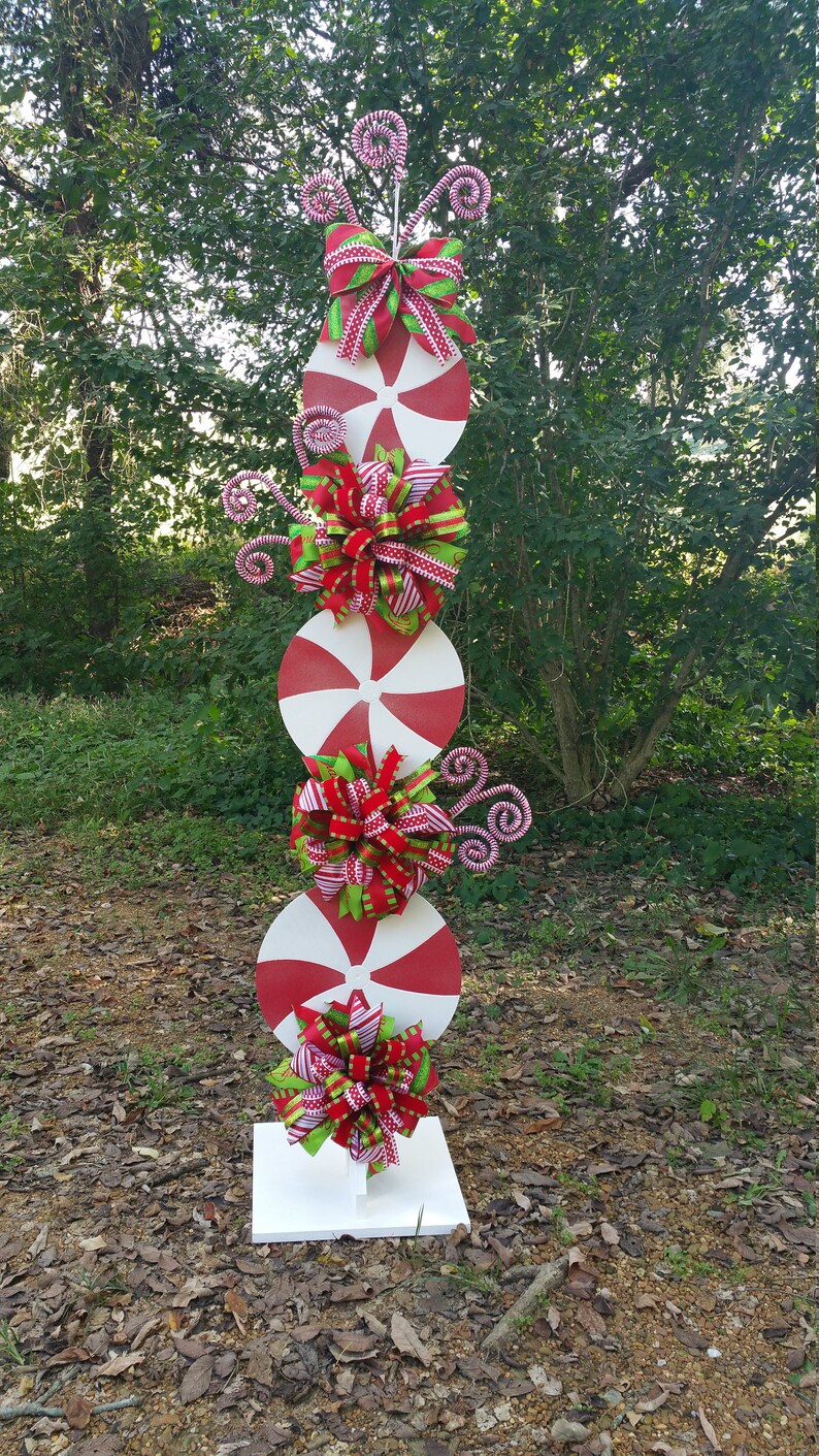Peppermint Stand Tutorial Candy Cane Tutorial Decor Etsy