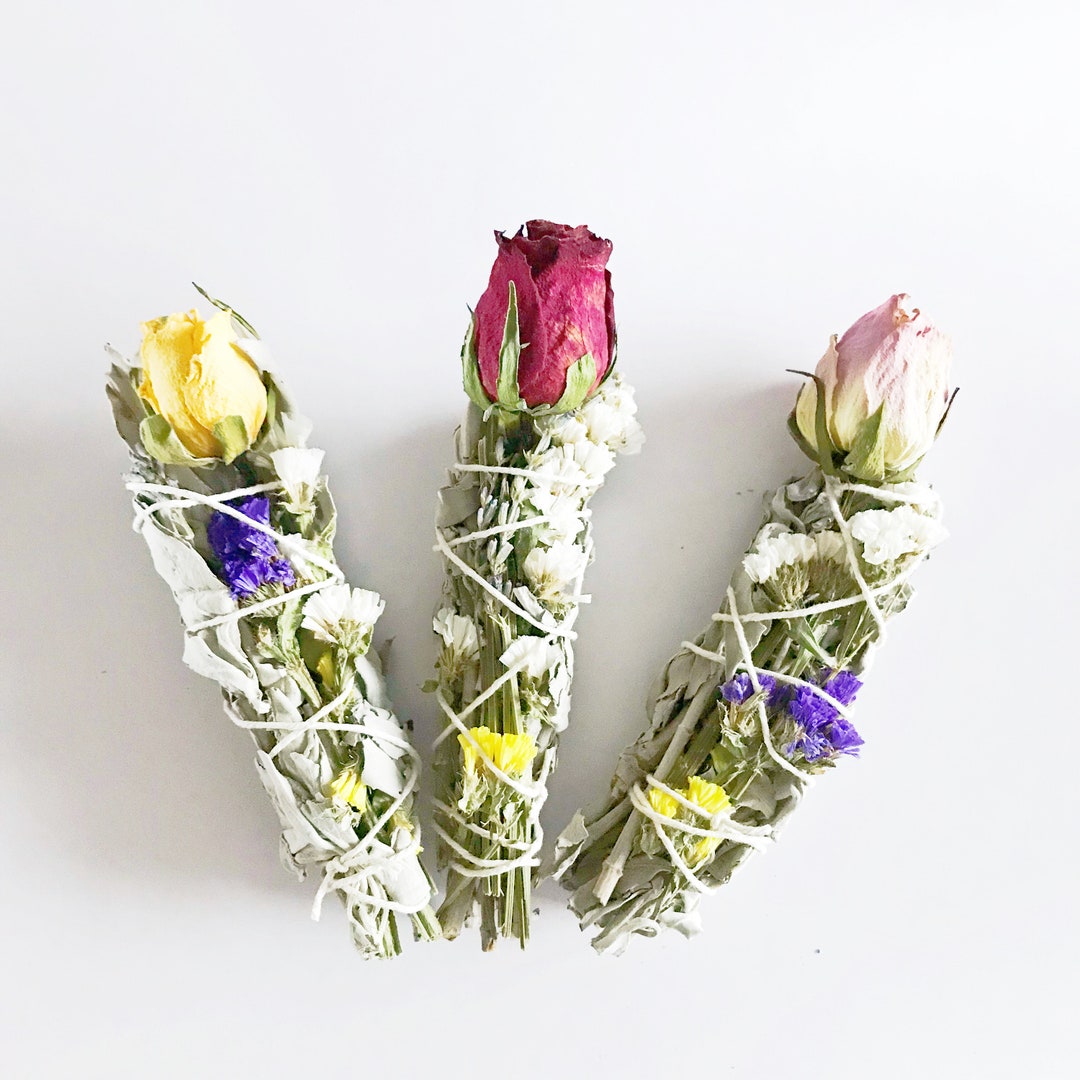 Botanical Floral Smudge Sticks - Free Shipping - Etsy