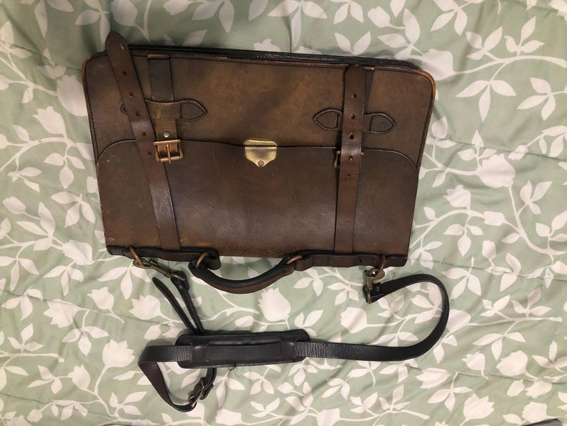 Filson Antique Leather Messenger Bag - Etsy