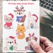 Kawaii Christmas Ornaments Sticker Sheet, Card Making, Scrapbook ...