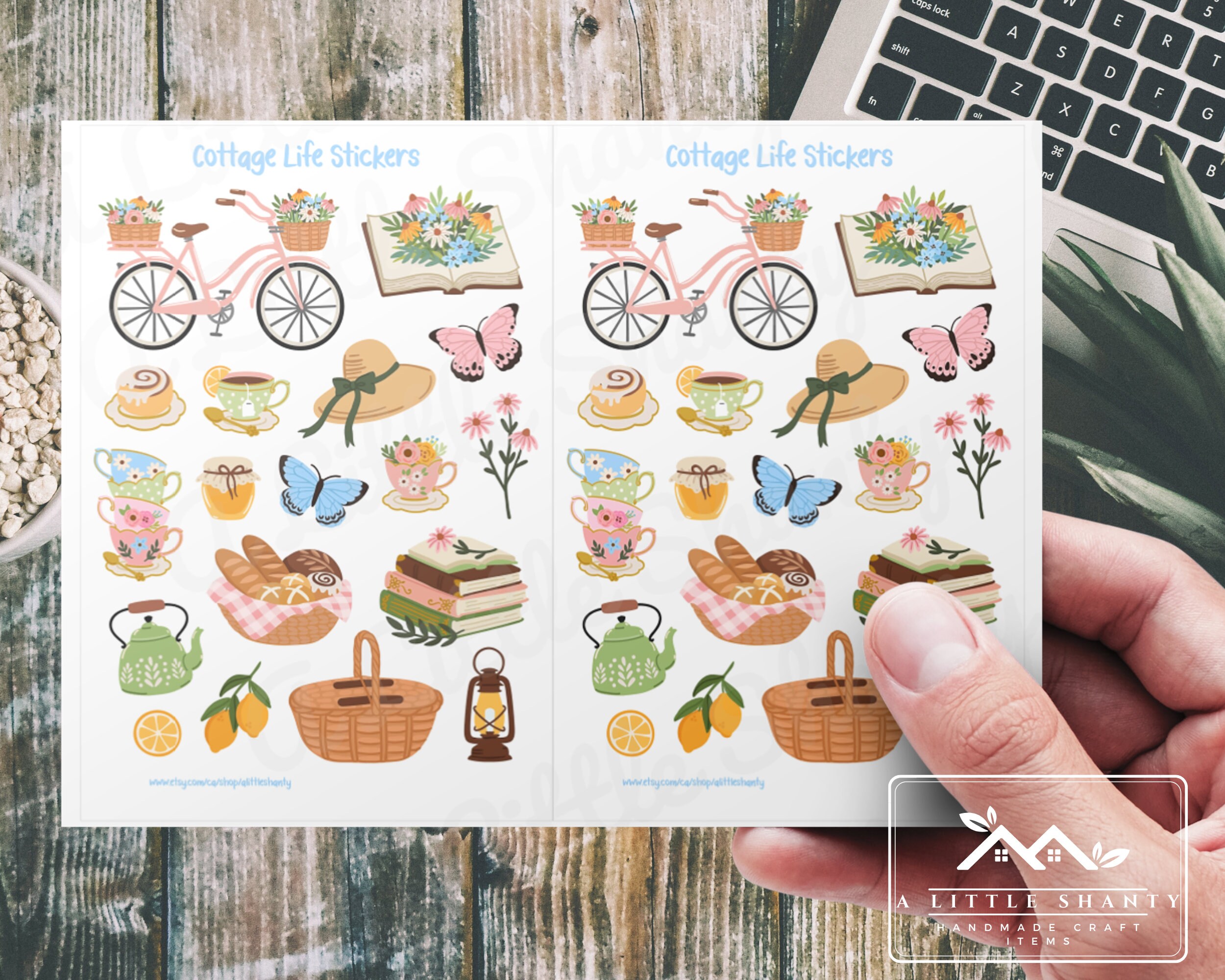 Cottage Life Stickers, Card Making, Scrapbooking, Paper Craft, Gift ...