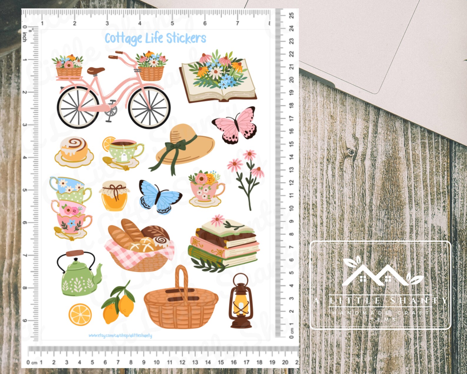 Cottage Life Stickers, Card Making, Scrapbooking, Paper Craft, Gift ...