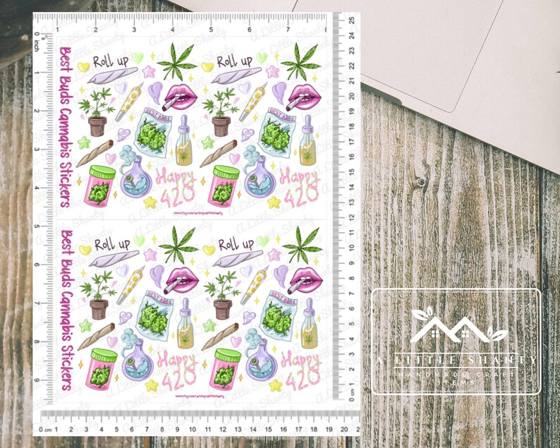 Best Buds Cannabis Sticker Sheet Cannabis Stickers Joint - Etsy