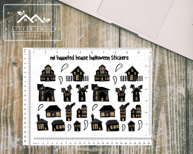 ML Haunted House Halloween Sticker Sheet/embellishments, Card Making ...