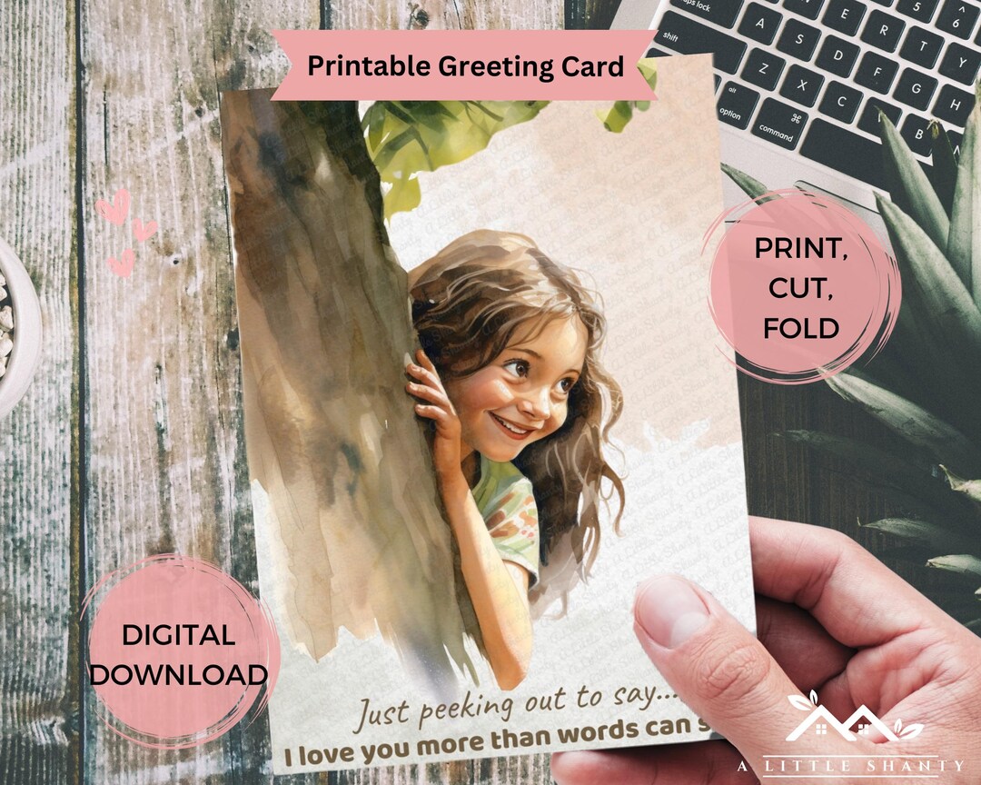 Printable Card for Mom and Dad From Child, Digital Family Greeting Card ...