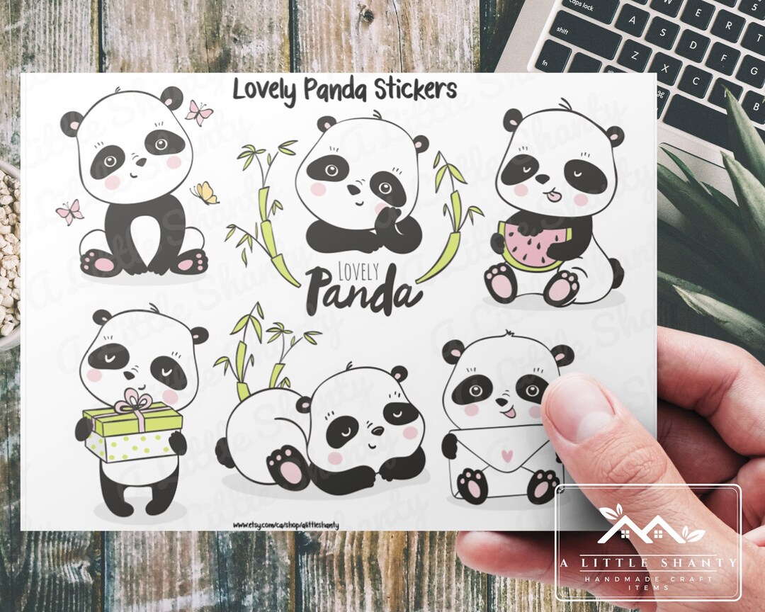 Lovely Panda Sticker Sheet, Card Making, Scrapbook Stickers, Planner ...