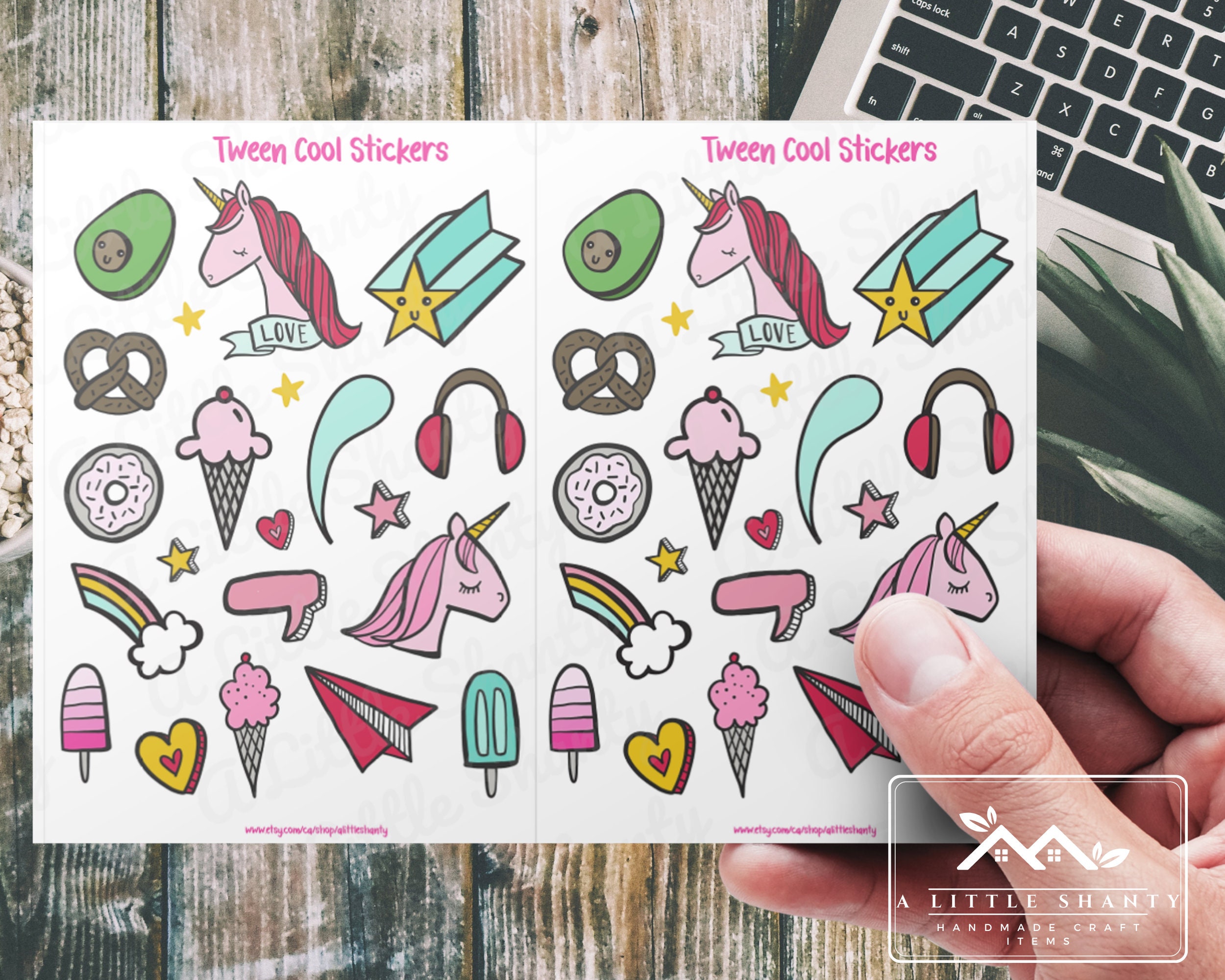 Tween Cool Sticker Sheet,card Making,scrapbook,planner,kid Crafts,gift ...
