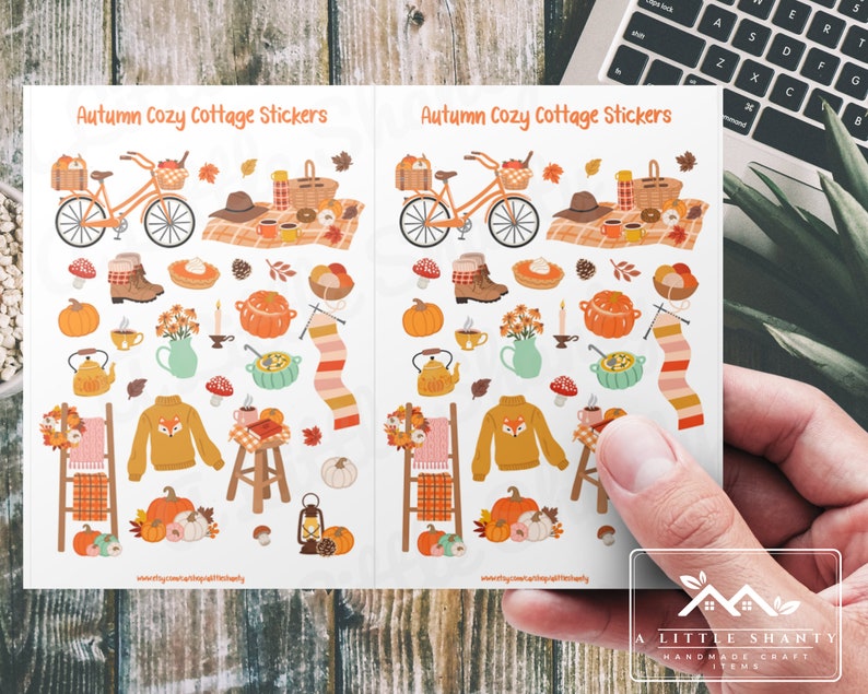 Autumn Cozy Cottage Stickers/embellishments, Planner, Journals, Card ...
