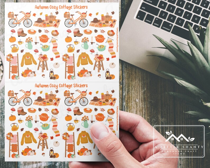 Autumn Cozy Cottage Stickers/embellishments, Planner, Journals, Card ...