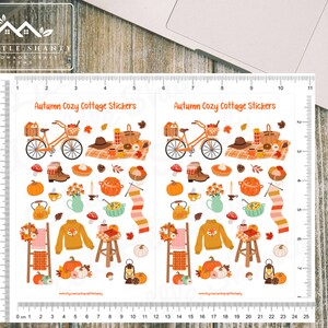 Autumn Cozy Cottage Stickers/embellishments, Planner, Journals, Card ...