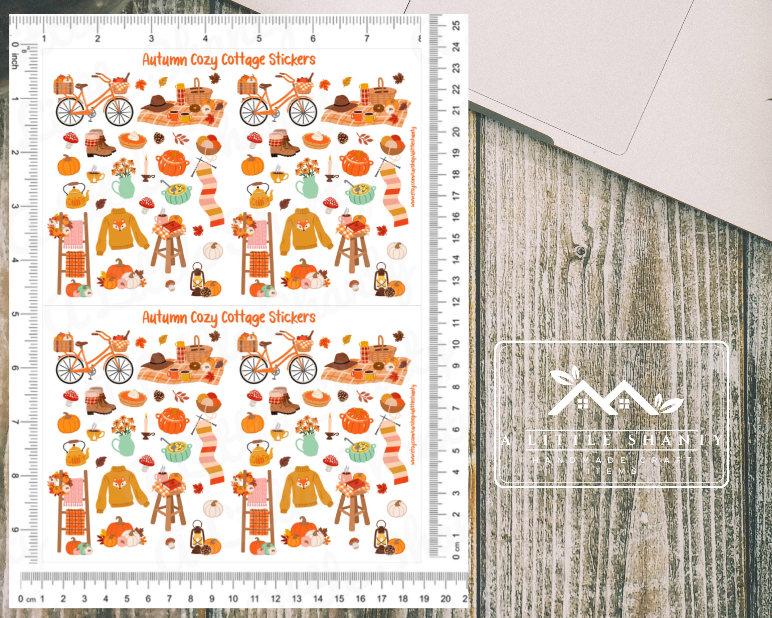 Autumn Cozy Cottage Stickers/embellishments, Planner, Journals, Card ...