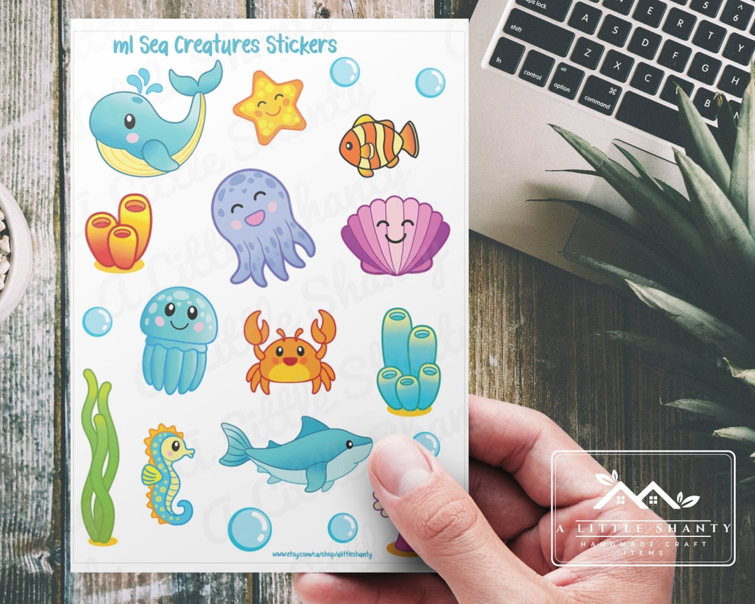 Ml Sea Creatures Stickers, Card Making, Scrapbook, Planner, Journal ...