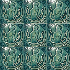 4"celtic Cat Ceramic Tile - Etsy