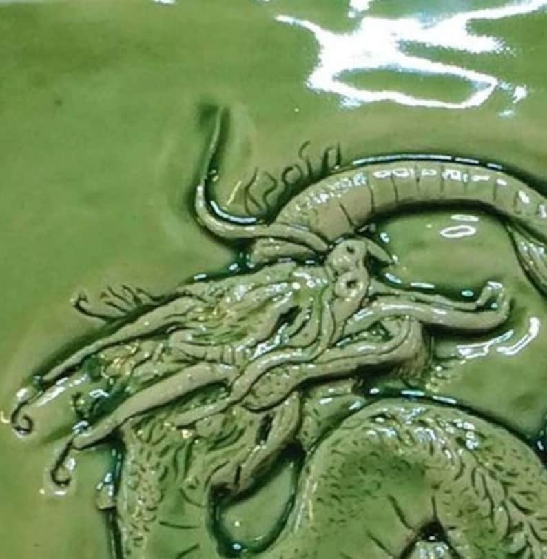 Handmade Chinese Dragon Ceramic Tile, With a Apple Jade Glaze, - Etsy