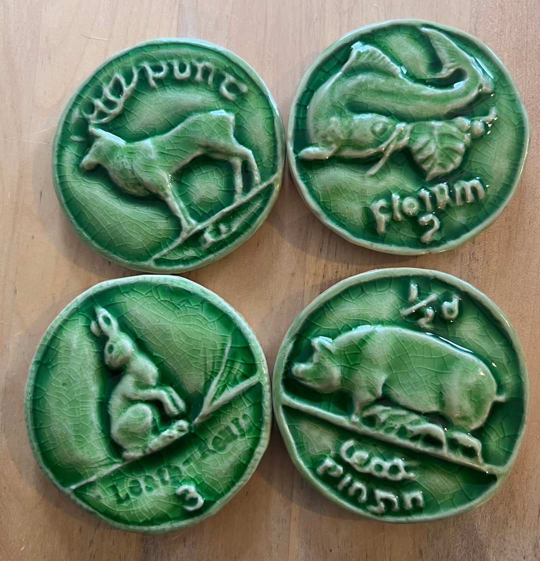 Limited Edition Set of Four Handcrafted Ceramic Tiles, Inspired by ...