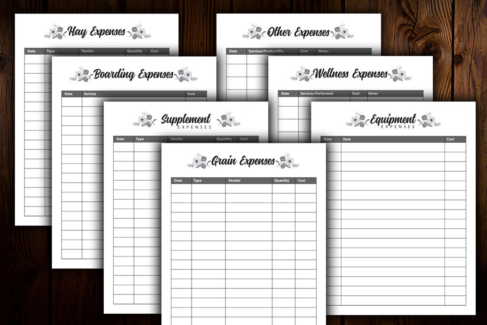 Horse Equine Record Keeping Log Book Planner Inserts - Etsy