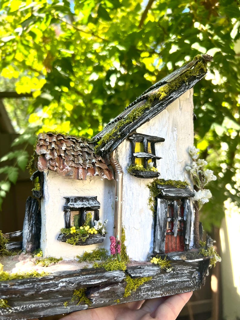 One of a Kind, Handmade Miniature Garden Cottage - Etsy