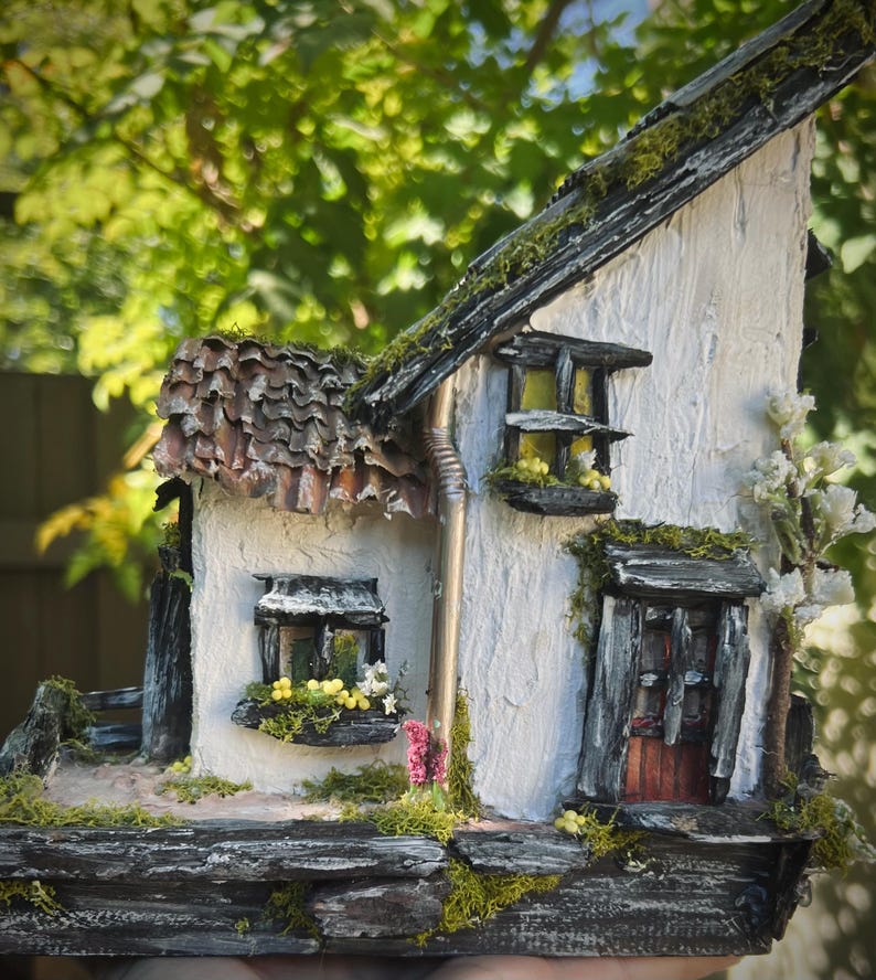 One of a Kind, Handmade Miniature Garden Cottage - Etsy