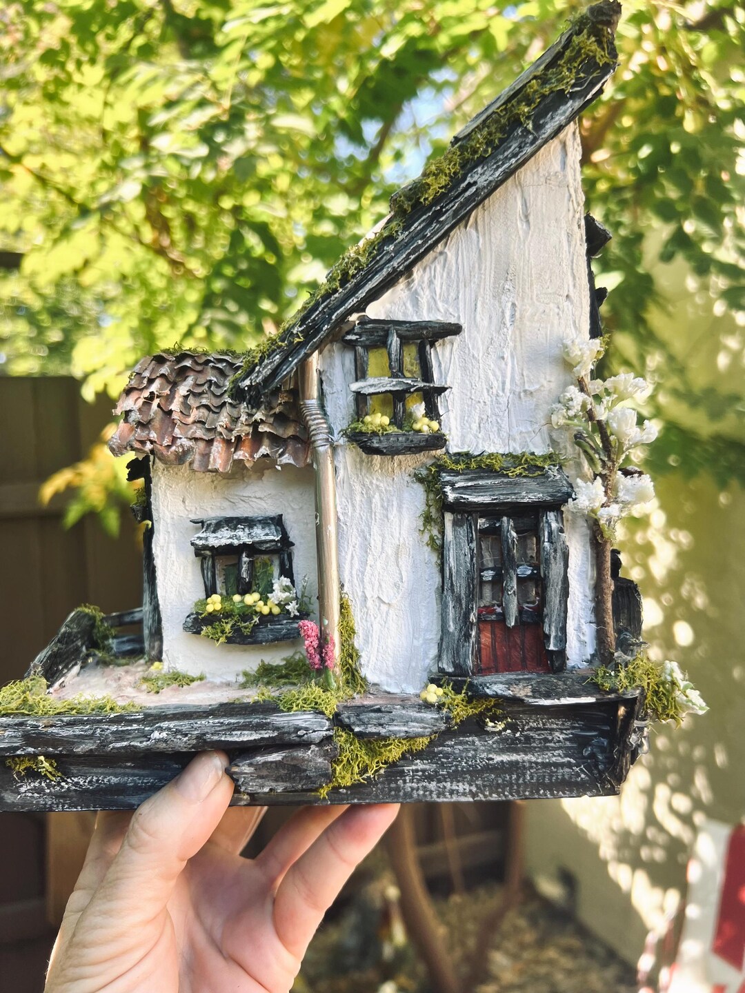 One of a Kind, Handmade Miniature Garden Cottage - Etsy