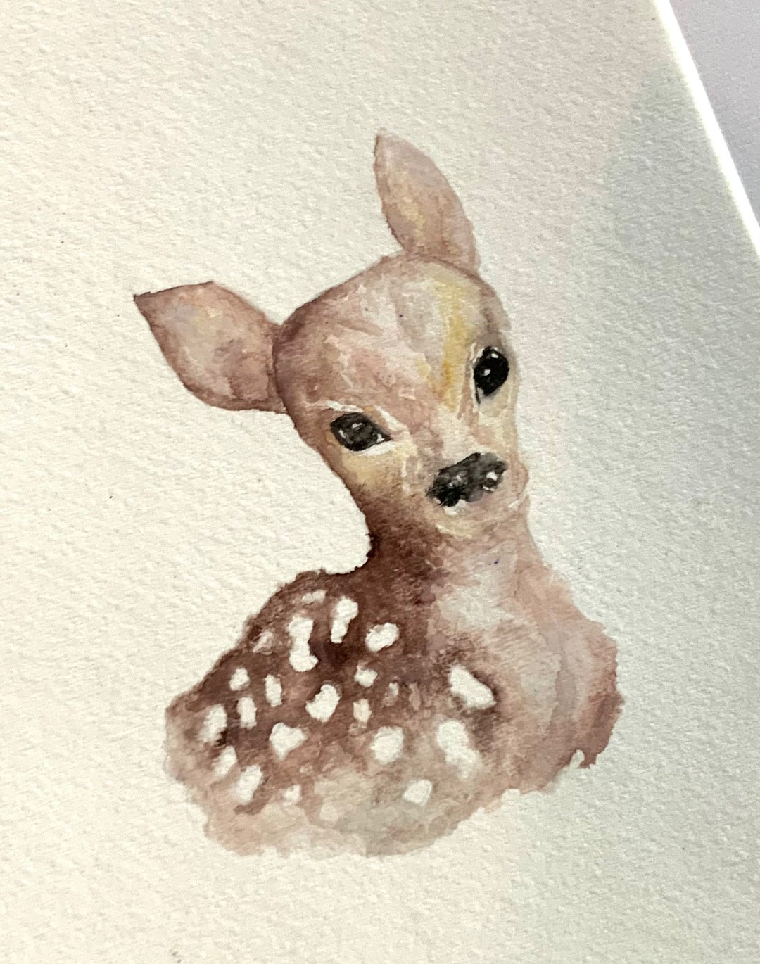 Watercolor Deer Fawn Original Artwork by Angela Anderson - Etsy