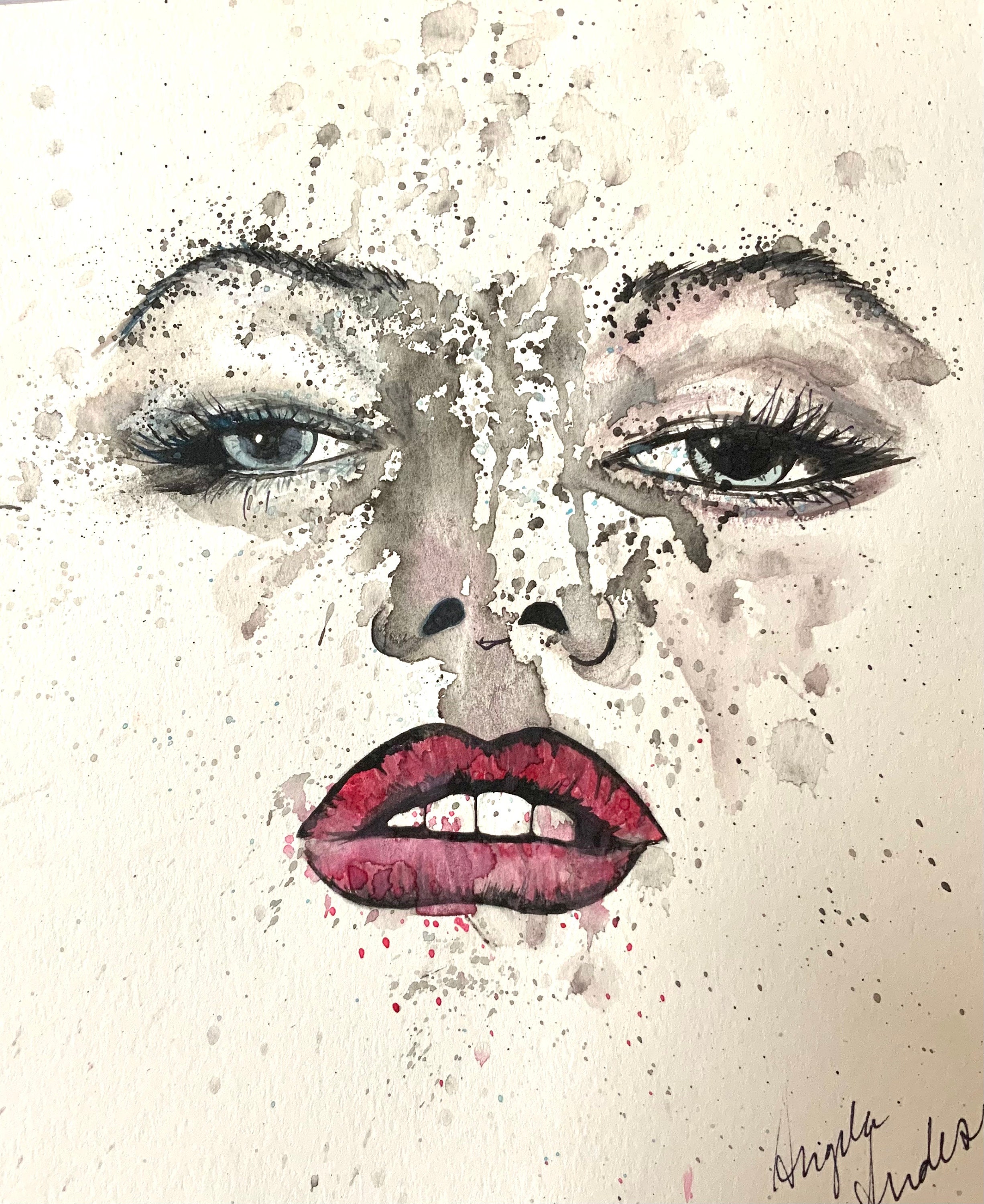 Abstract Woman Watercolor Art by Angela Anderson - Etsy