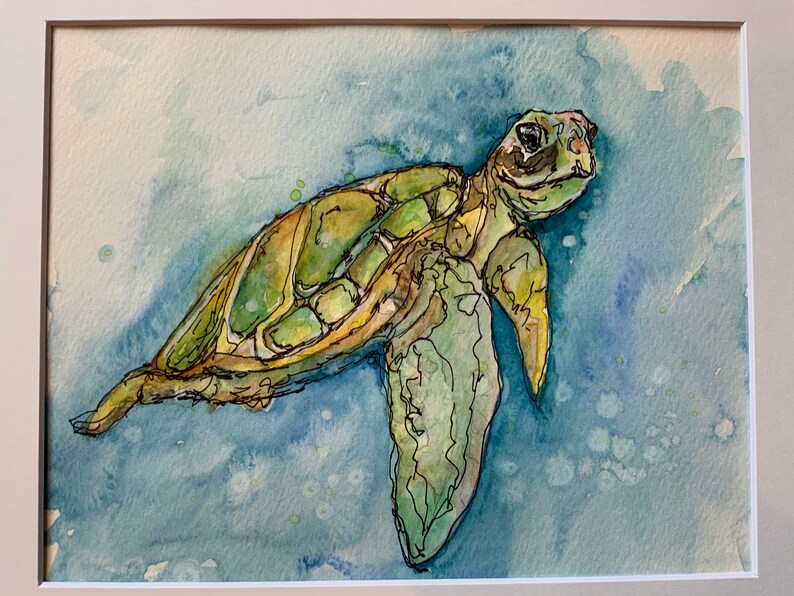 Original Turtle Art by Angela Anderson - Etsy