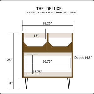 The Deluxe Vinyl Record Storage : Elevate Your Space - Etsy